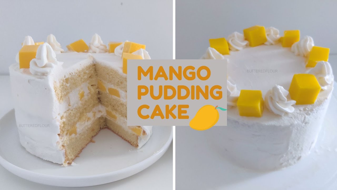 Fresh Cream Mango Pudding Cake | Baking ASMR | Bake With Me - YouTube