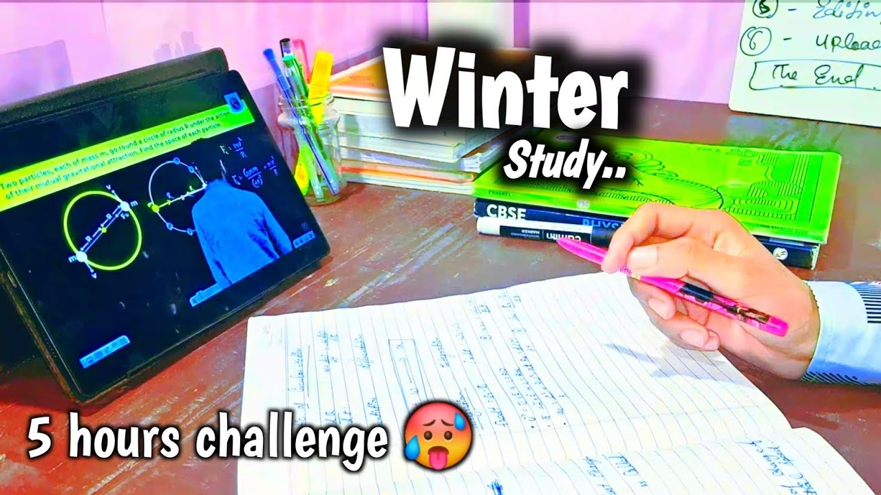 STUDY Challenge 🥵 5 hours in winter | Drawmic - YouTube