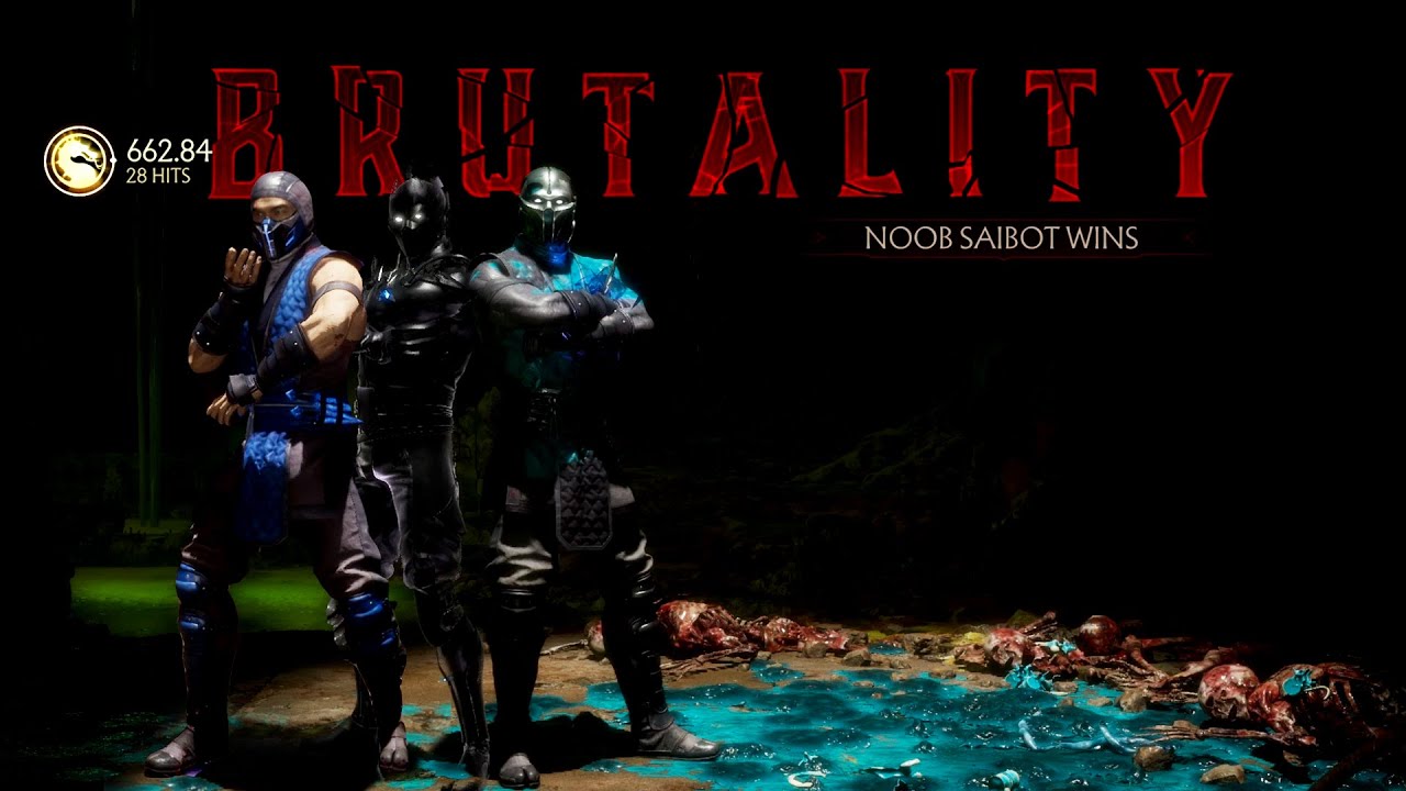 Noob Saibot & Sub-Zero KAMEO Brutality Combo - YouTube