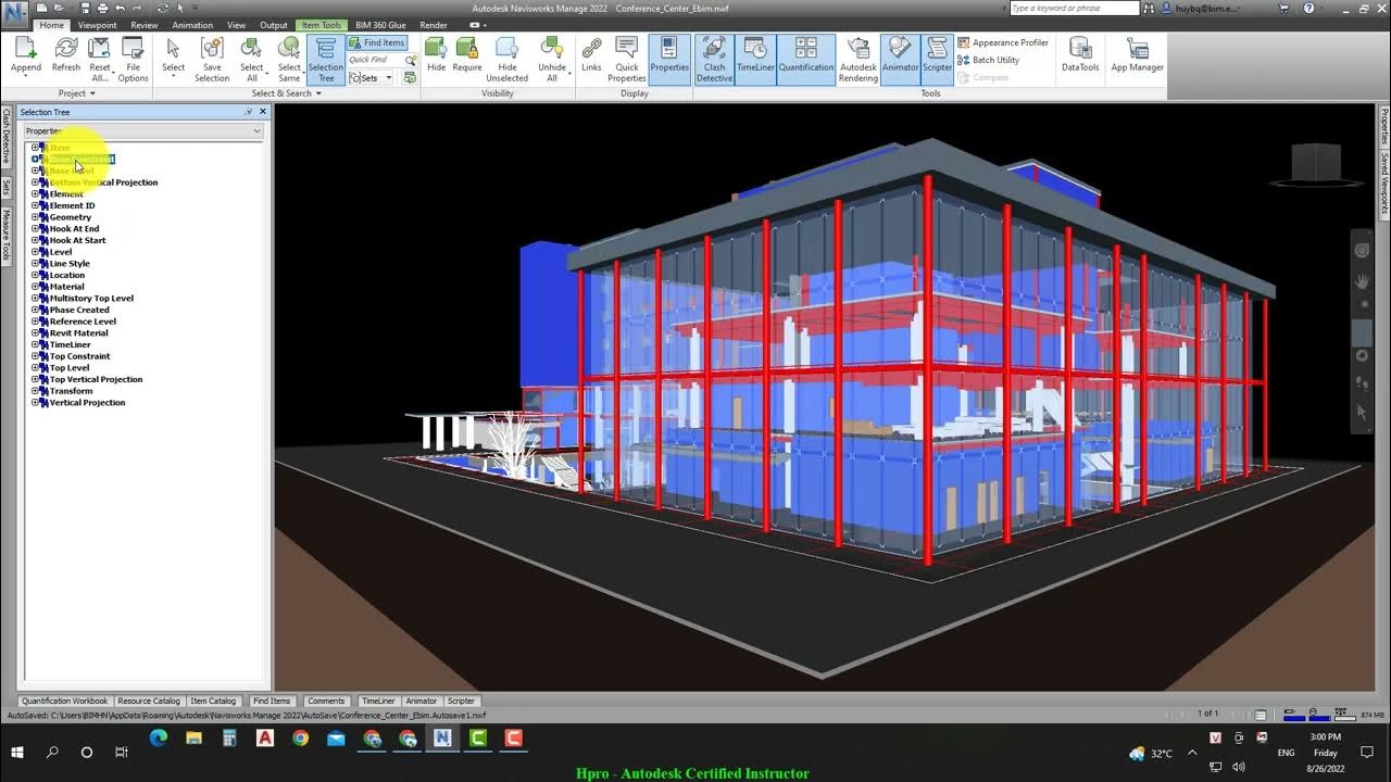Khóa Học Navisworks Manage Bài 02 Phần 04 Selection Tree Properties Youtube