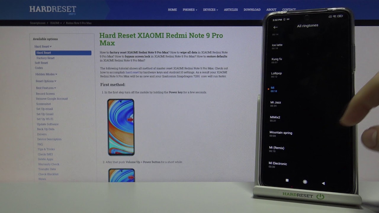 Discover Available Ringtones in Xiaomi Redmi Note 9 Pro Max – Default ...