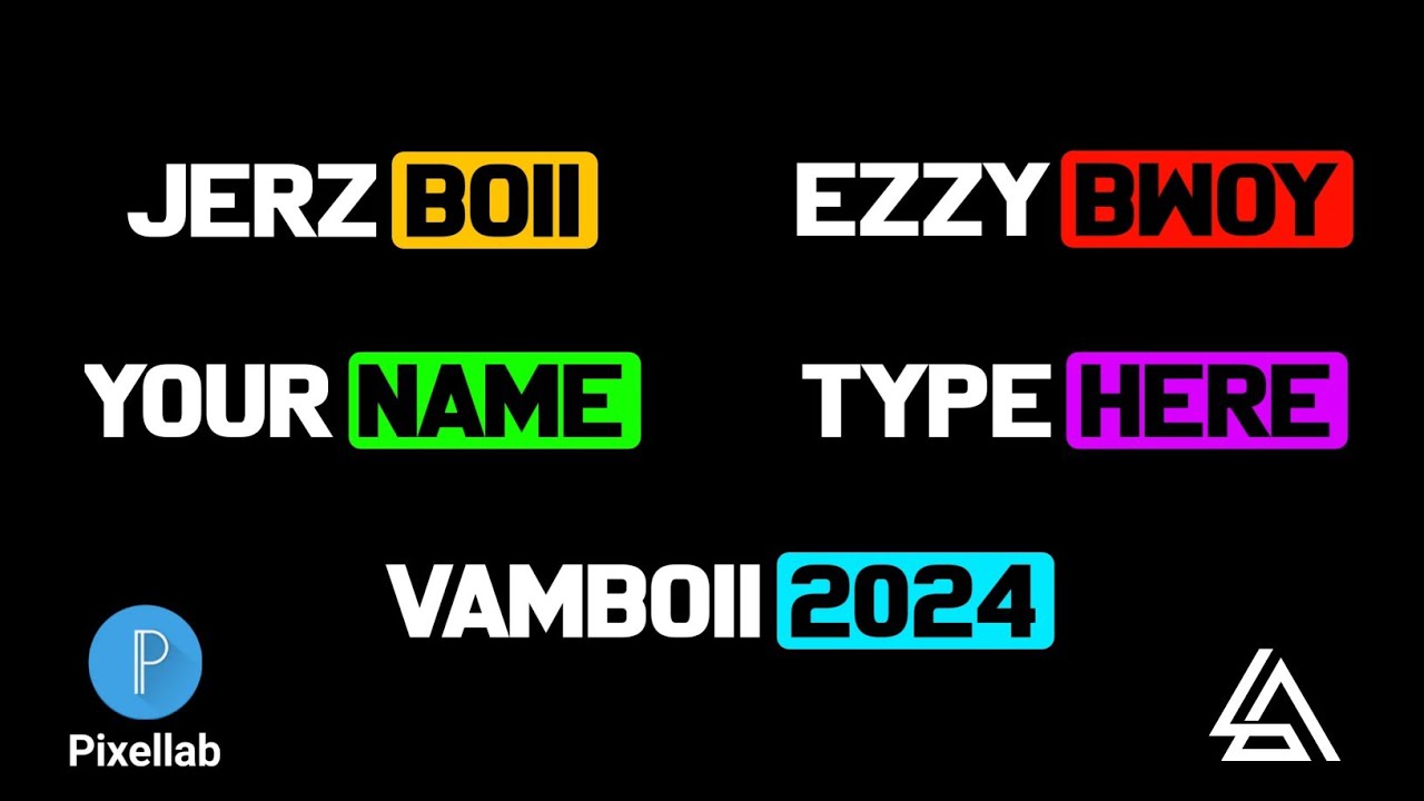 Pixellab Tutorial. How to write name name styles with different colour ...