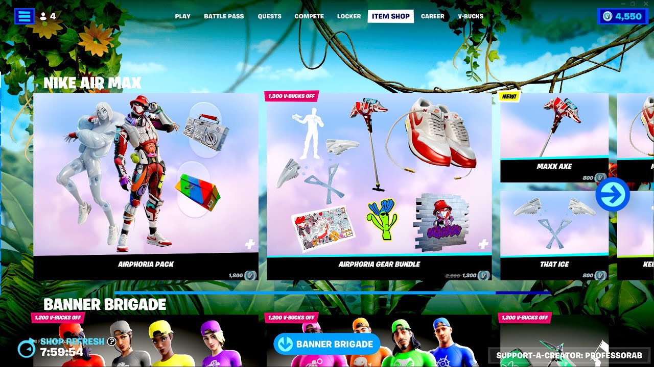 *New* Fortnite x Nike Update Collab Skins Showcase And Review - YouTube