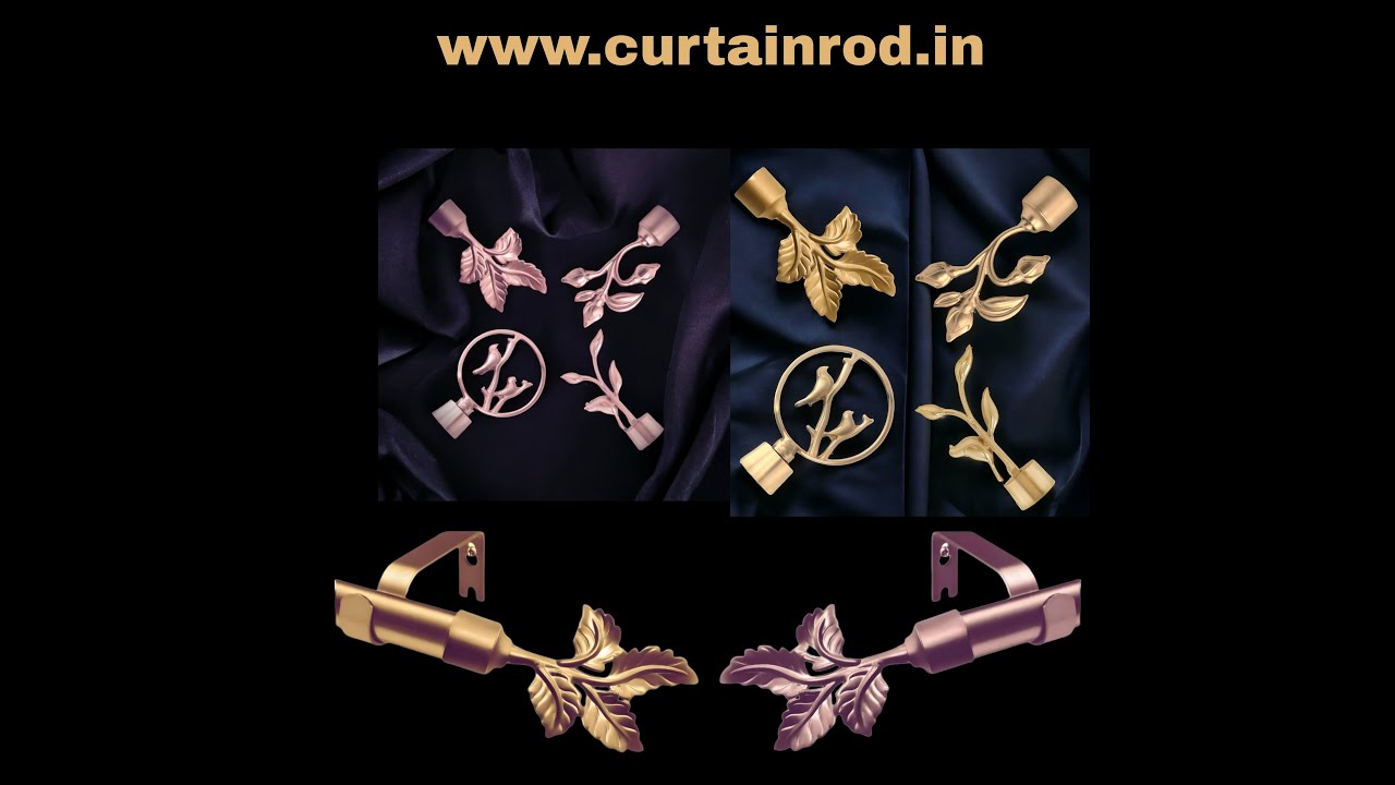 Gold Curtain Rods Design | Rose Gold Curtain Rods and Brackets | Golden ...