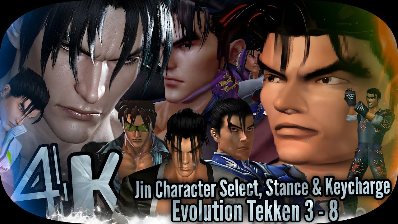 Jin Kazama Character Select, Stance & Keycharge Evolution Tekken 3 to 8 ...