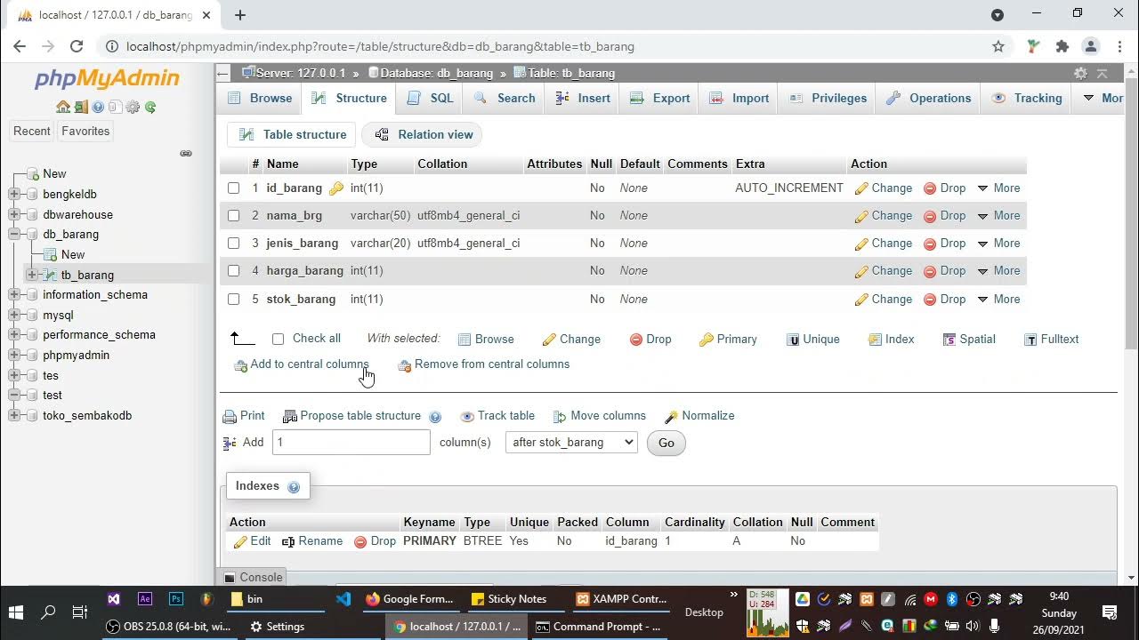 Basis Data - Mysql Query CRUD via CMD - YouTube