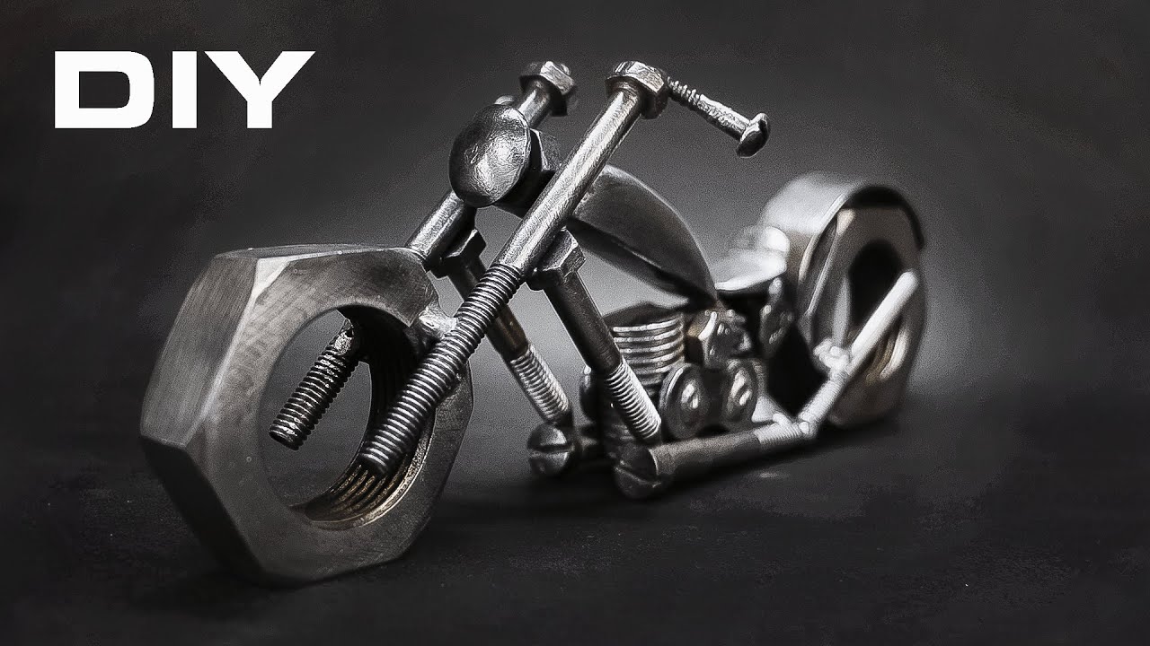 How to Make Metal Bike - DIY motorcycle with nuts & bolts - YouTube