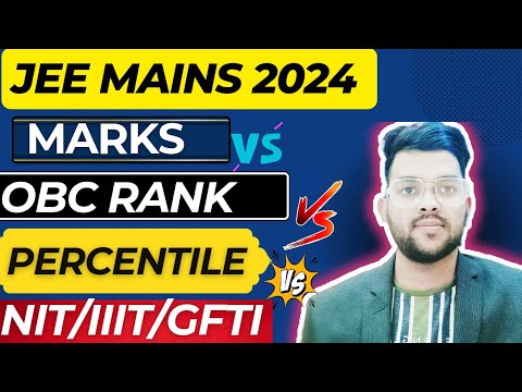 Jee mains 2024 Marks vs Percentile vs OBC Rank | Safe score for OBC Category students #jee2024 # ...