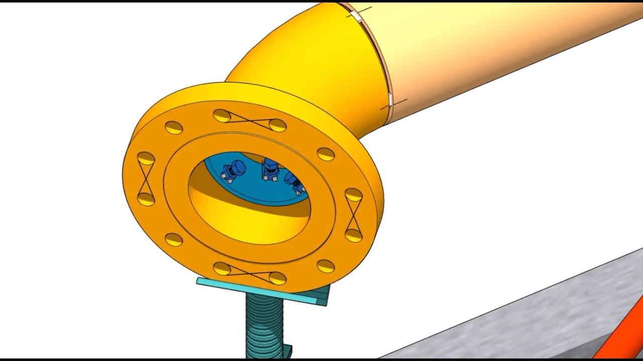 45 DEGREE ELBOW TO FLANGE FITTING TUTORIAL - YouTube