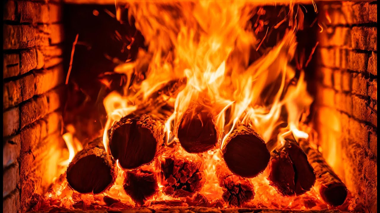 🔥 Fireplace Bliss 4K (3 HOURS). Relax and Unwind with Peaceful Fire ...