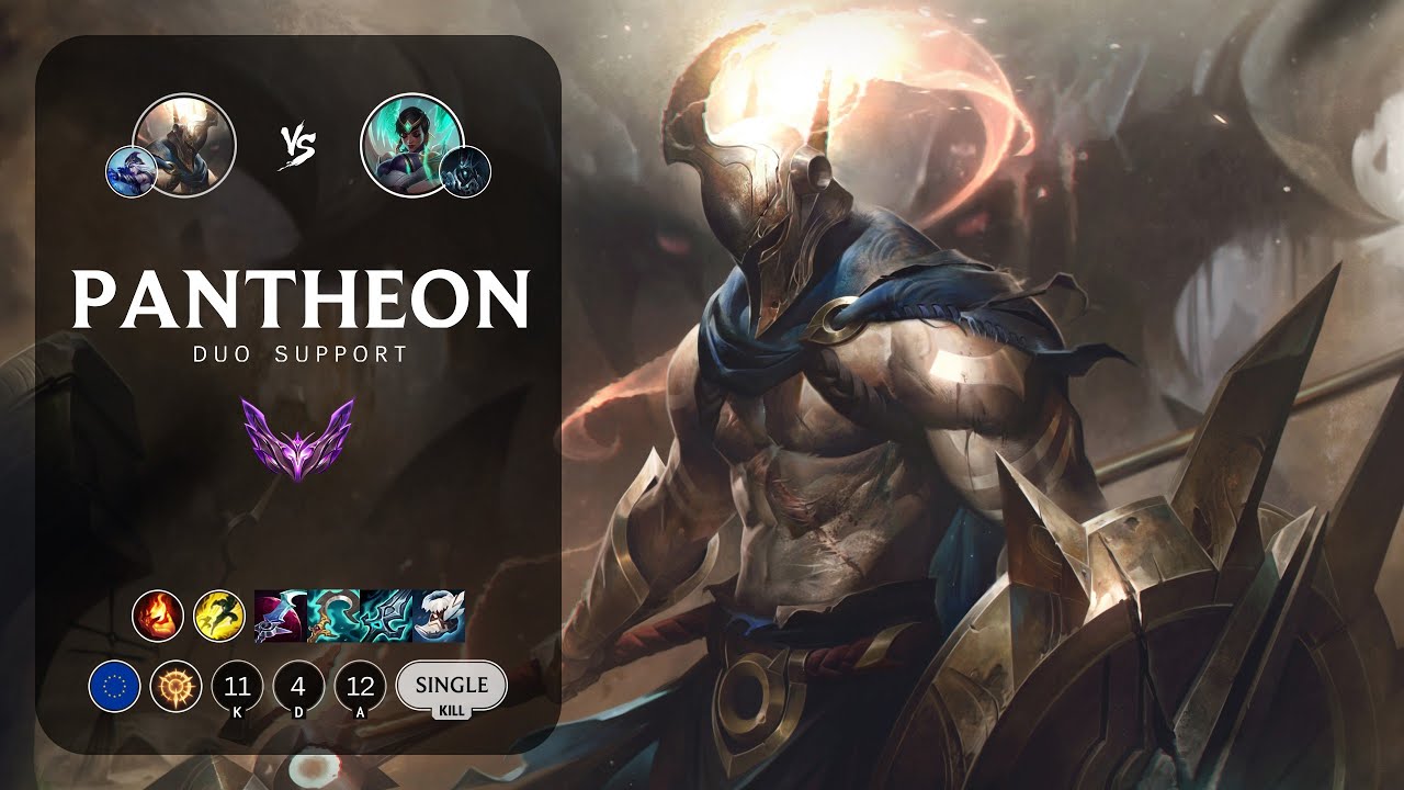 Pantheon Support vs Karma - EUW Master Patch 13.1 - YouTube