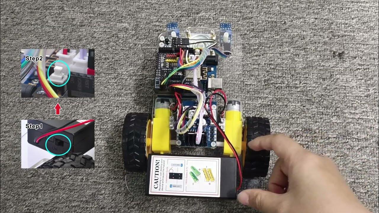 OSOYOO 2WD Robot Car Starter Kit Lesson 1 Basic Installation — Test ...