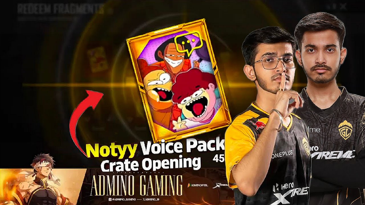 Admino Gaming NoT6 Your Type Voice Pack Create opening | BGMI New Voice ...