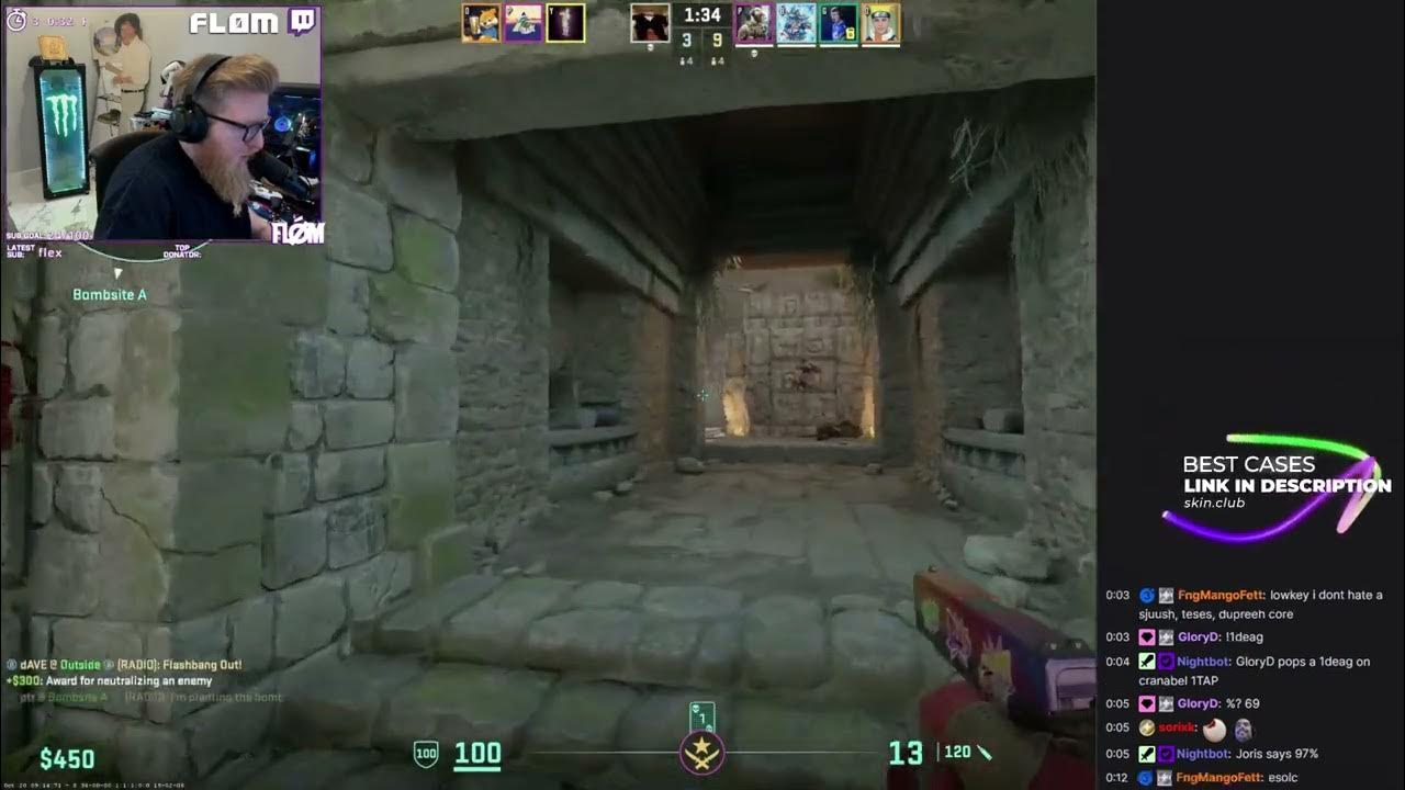 twitch reacts to Fl0m ace! (CS2) - YouTube