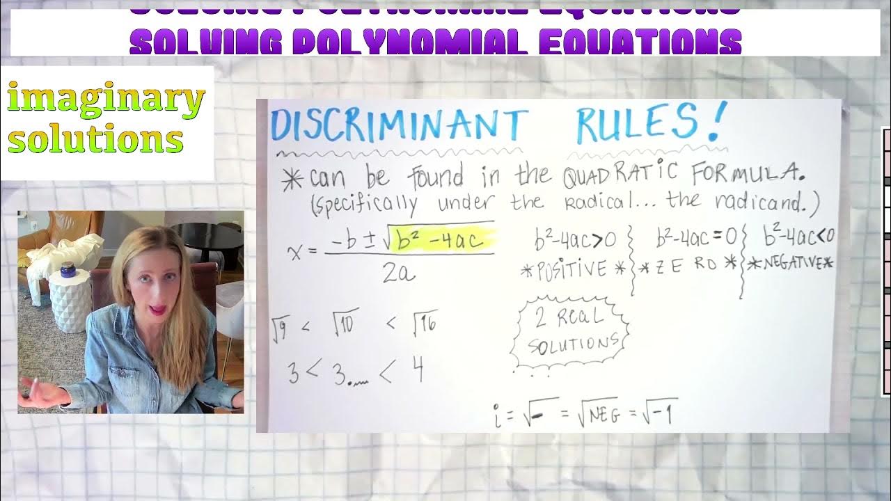 How to Analyze the Discriminant 𝑏²−4𝑎𝑐; Example - YouTube