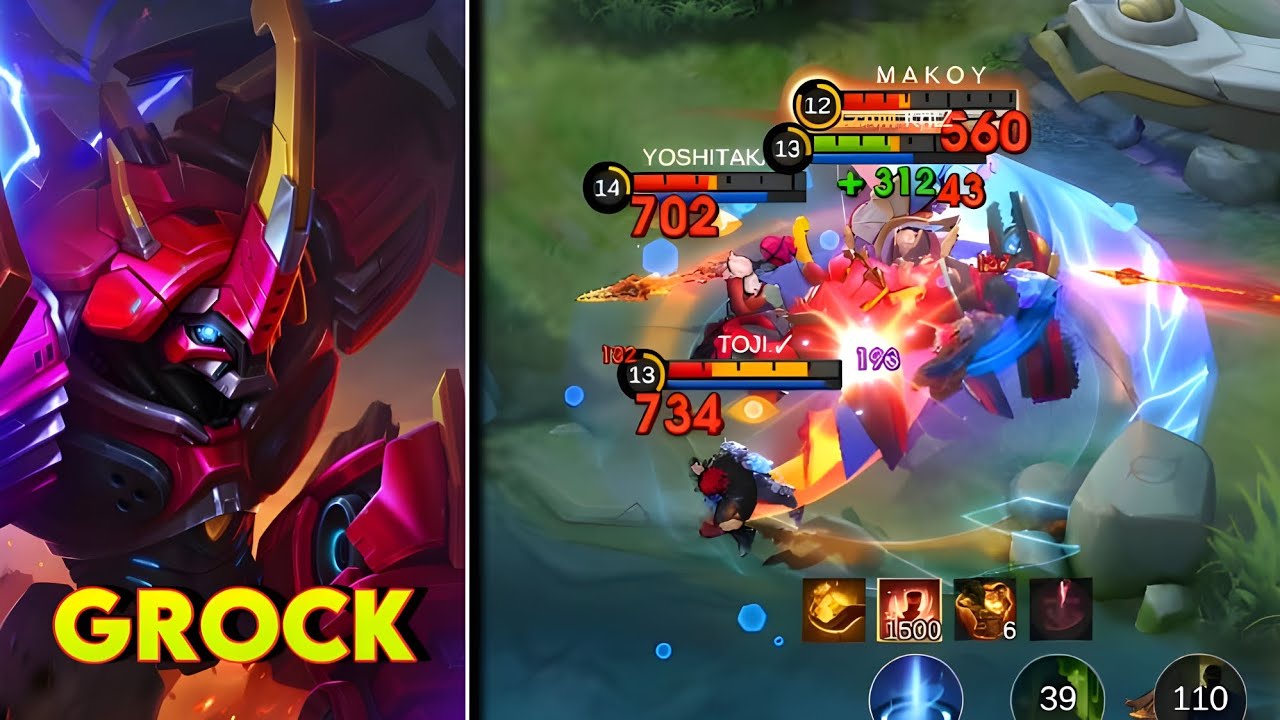 NEW BEST GROCK SOLO RANK ROTATION | GROCK GAMEPLAY BEST BUILD 2024 MLBB ...