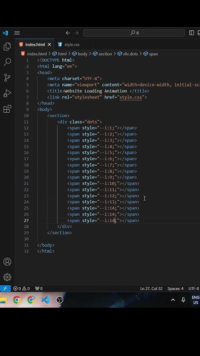Create Standard Loading Animation Using Html Css Html Htmlcss Css Webdesign Youtube