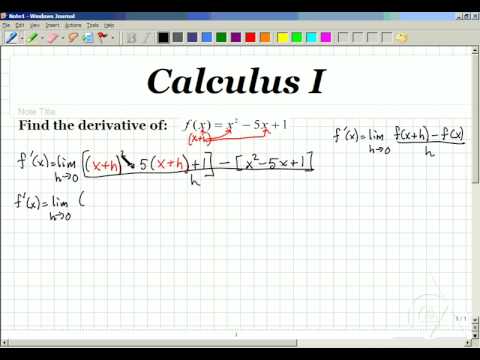 Calculus I- Derivative of a Function-VideoMathTeacher.com - YouTube