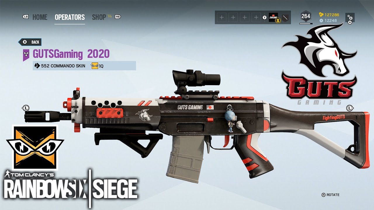 GUTSGaming 2020 Weapon Skin - Rainbow Six Siege - YouTube
