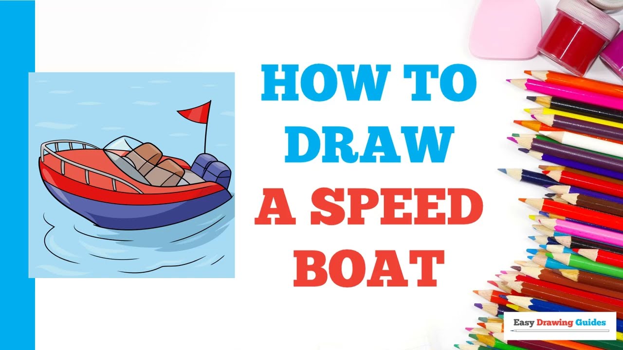 Motor Boat Drawing Easy For Kids