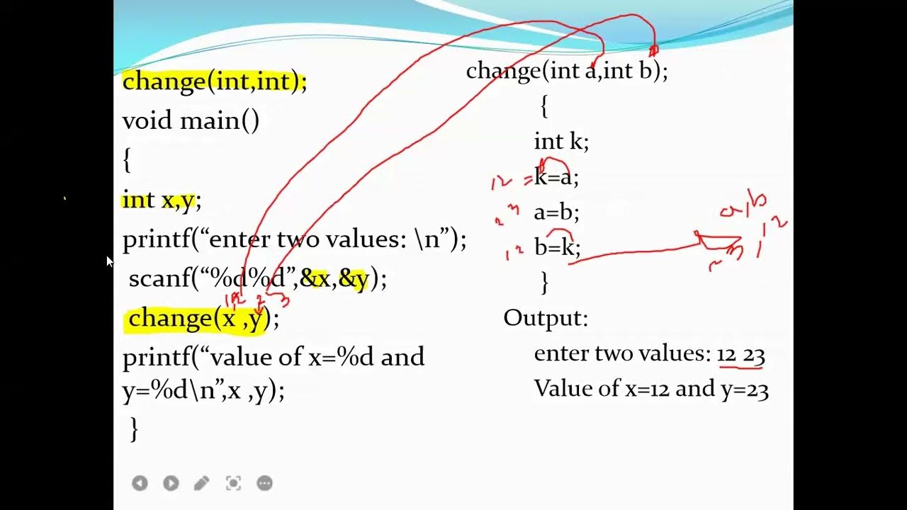 function in c Methods of parameters passing - YouTube