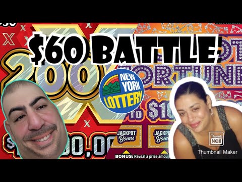 WINNER! HUGE $60 BATTLE 200X JACKPOT FORTUNE NY INSTANT WIN SCRATCH OFF ...
