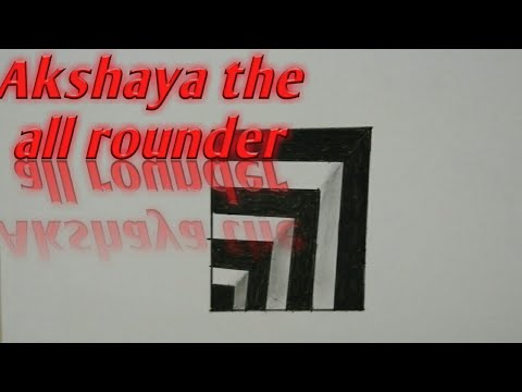 How to draw 3D square hole - YouTube