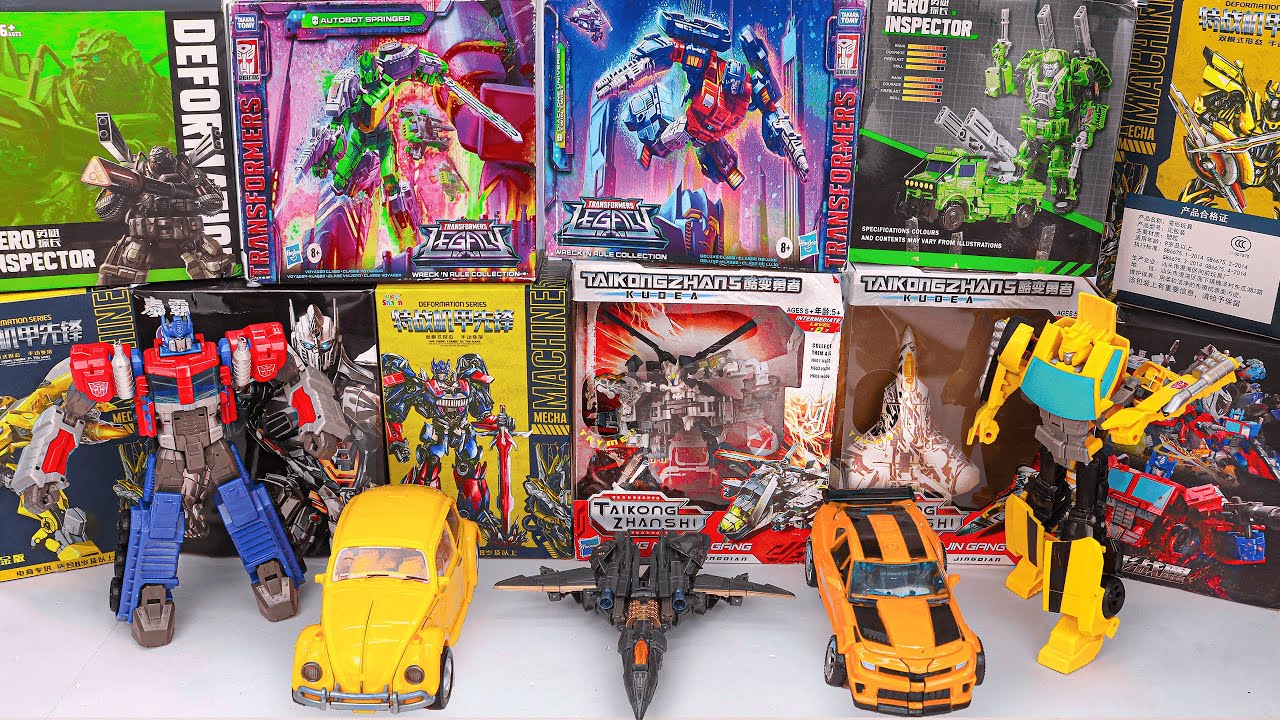 Unboxing Review Transformers Toys ASMR | Bumblebee, Optimus Prime ...