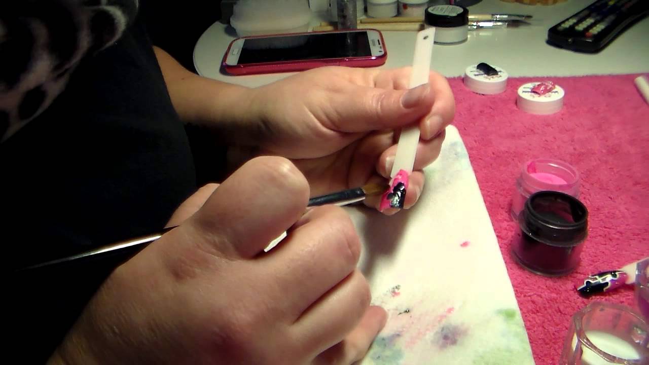 Jigsaw Nail Using Acrylic - YouTube