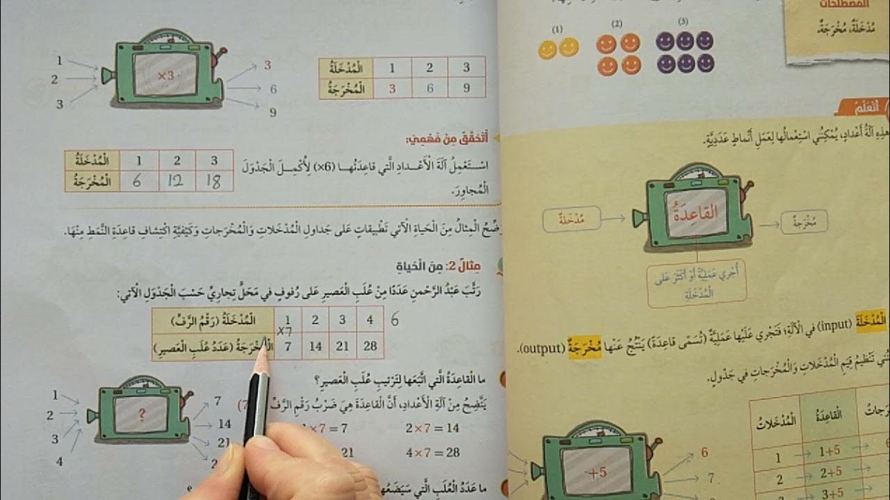 رياضيات رابع جداول المدخلات والمخرجات Youtube