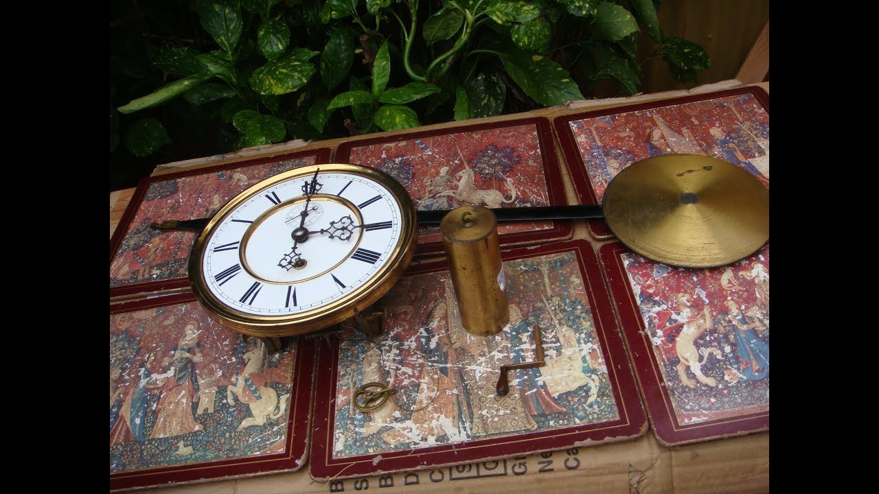 Antique Old Gustav Becker Vienna Wall Clock Movement & Pendulum ...