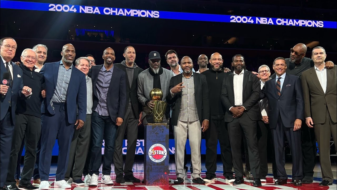 🏆 Pistons honor 2004 NBA Finals Championship team on 20th anniversary ...