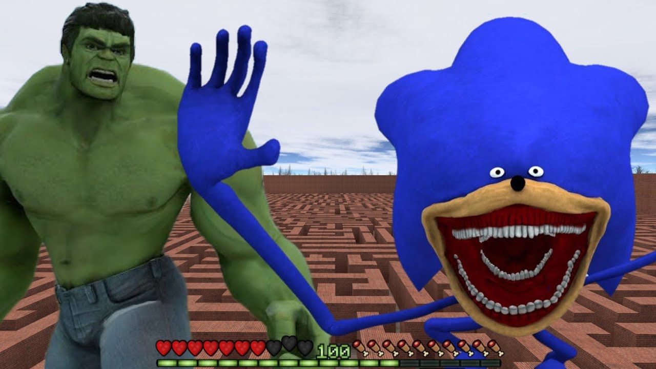 Never Go To Maze With HULK VS SHIN SONIC!! In Garry's Mod - YouTube