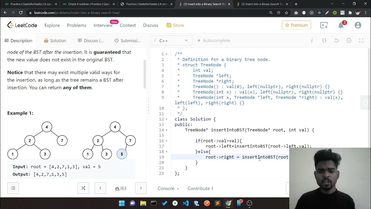 701. Insert into a Binary Search Tree | | LeetCode Solution | | Medium Problem - YouTube