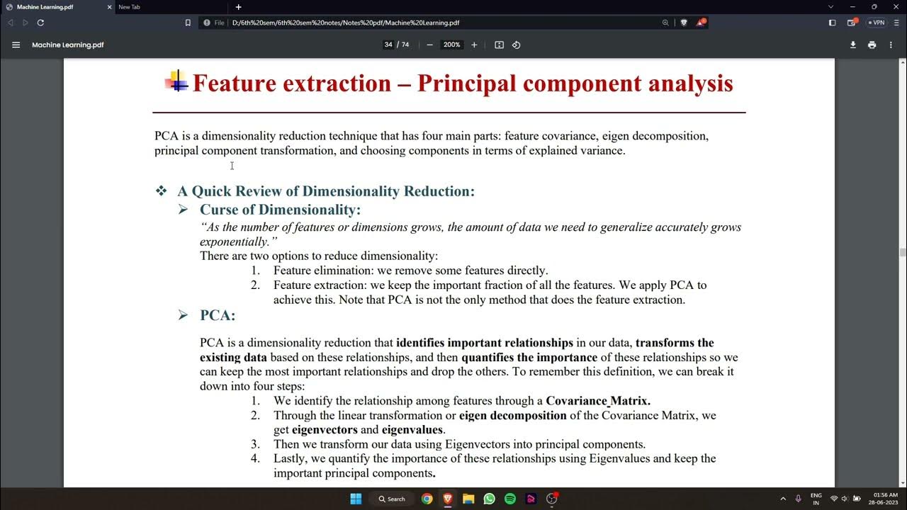 Principal Component Analysis (PCA): Feature Extraction for Enhanced Machine Learning - YouTube