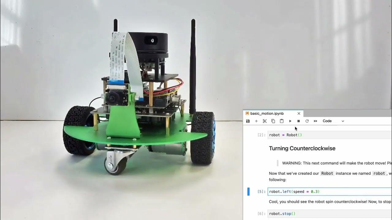 NVIDIA Jetson Nano JetBot - Basic Movement Clip - YouTube