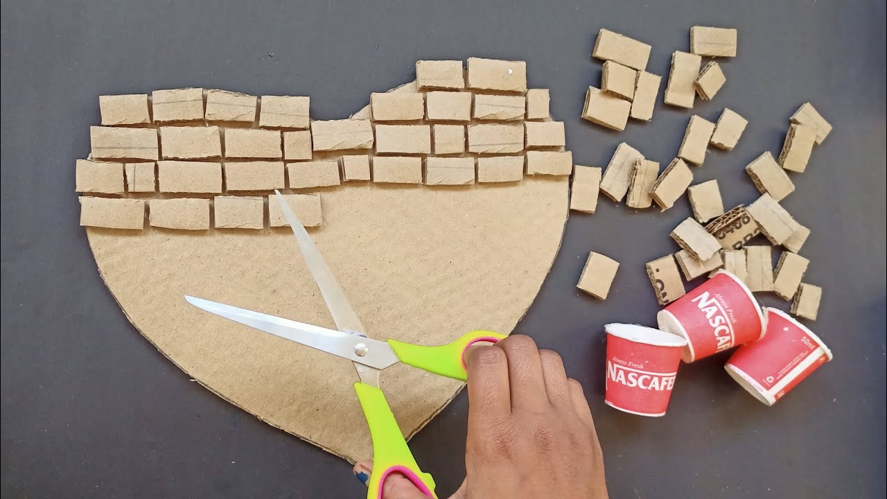 Creative idea with waste material/best out of waste cardboard/homedecor ...