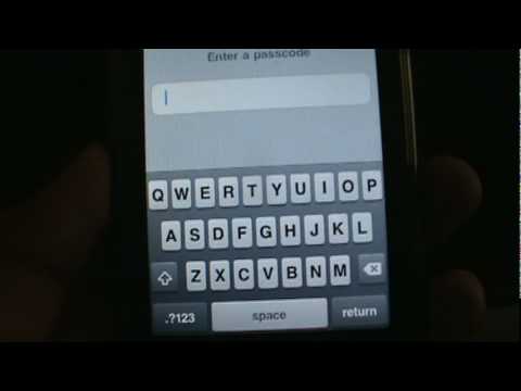 Ipod passcode into letters iOS4 - YouTube