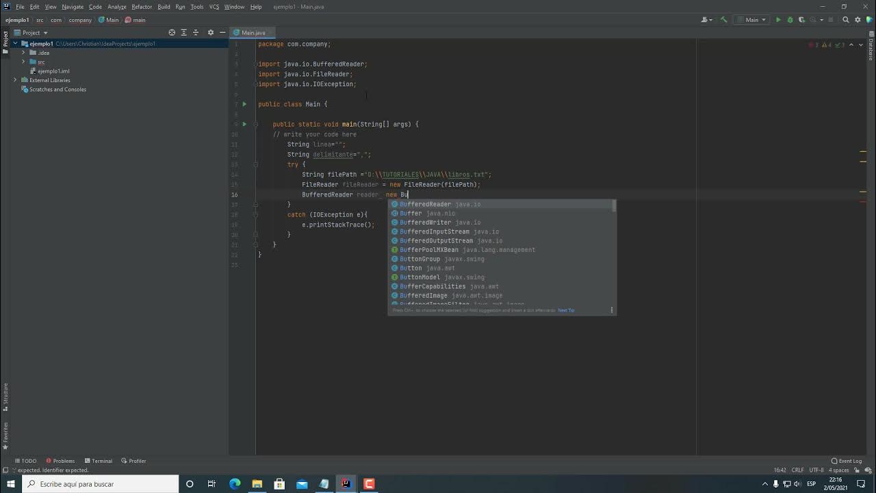 Leer archivo txt con java - YouTube