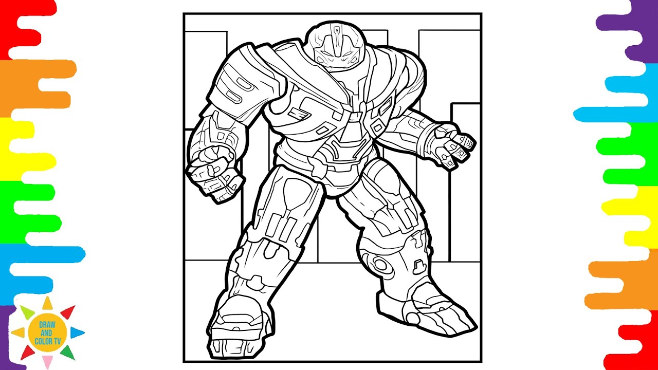Hulkbuster Illustration: Marvel Coloring Book | Coloring Hulkbuster ...