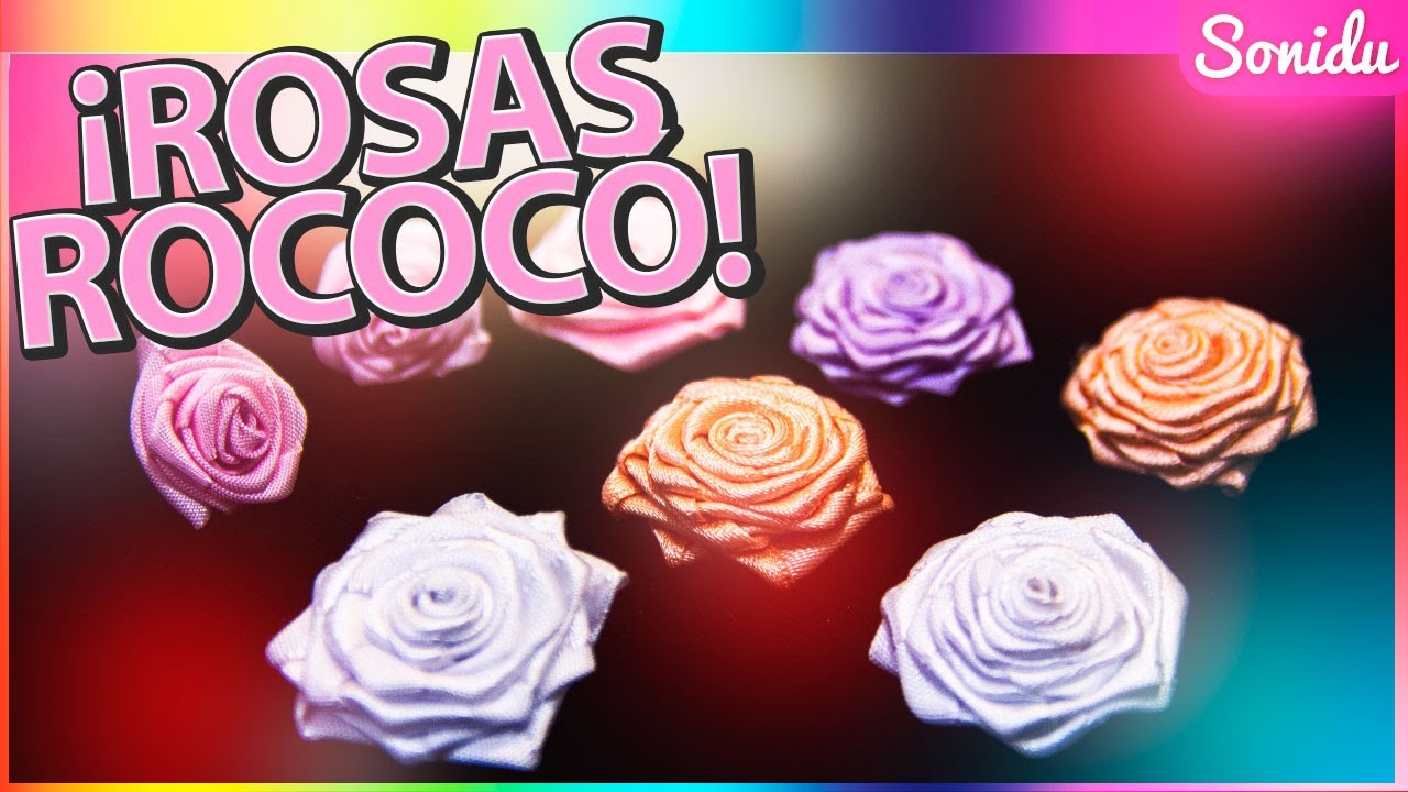 Como Hacer Rosas Rococo Paso a Paso | Ribbon Flower Tutorial - YouTube