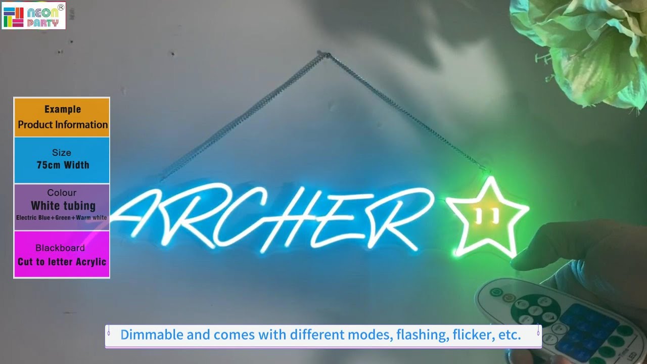 Neonparty® unboxing and product demo: Customizable first name neon ...