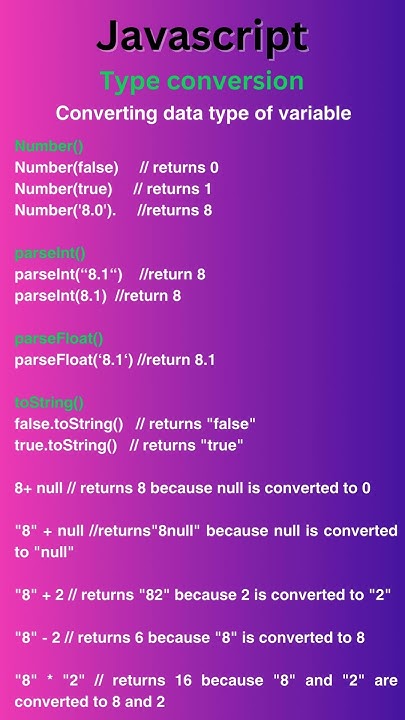 type conversion in javascript #interview #interviewquestions # ...