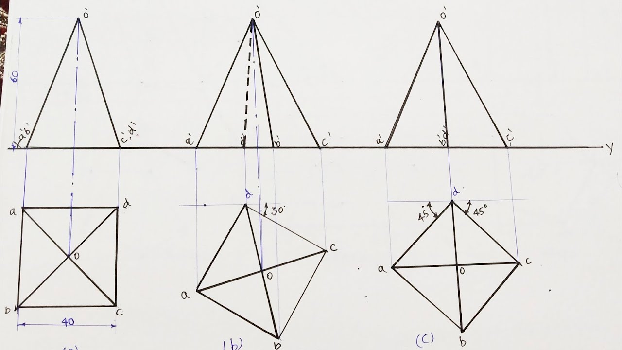 Projections Of Square Pyramid - YouTube
