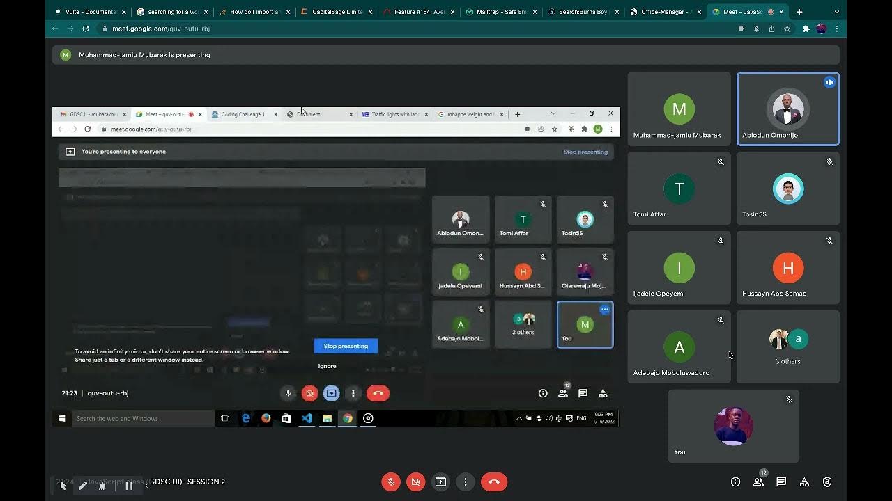 Meet – JavaScript class GDSC UI SESSION 2 - YouTube