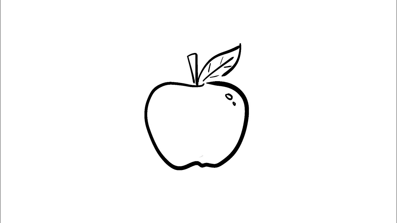 How to Draw a Simple Apple | Step-by-Step Lesson - YouTube