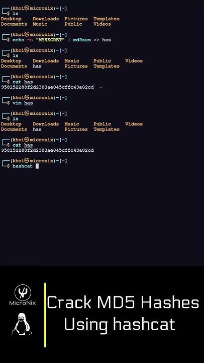 #Crack MD5 Hashes Using Hashcat #Kali Linux #Shorts - YouTube