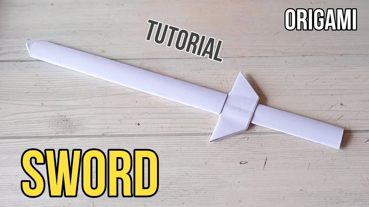 SWORD ⚔️ ORIGAMI TUTORIAL|HOW TO MAKE FIGHTER SWORD CRAFT|STEP BY STEP ...
