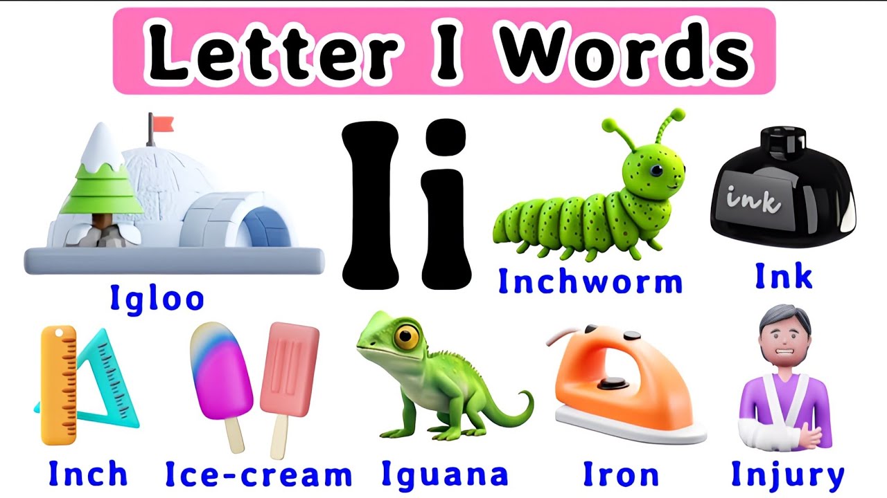 Letter I Words⚡️Letter Ii⚡️Letter I Sound⚡️Phonics⚡️Initial Sounds⚡️ ...