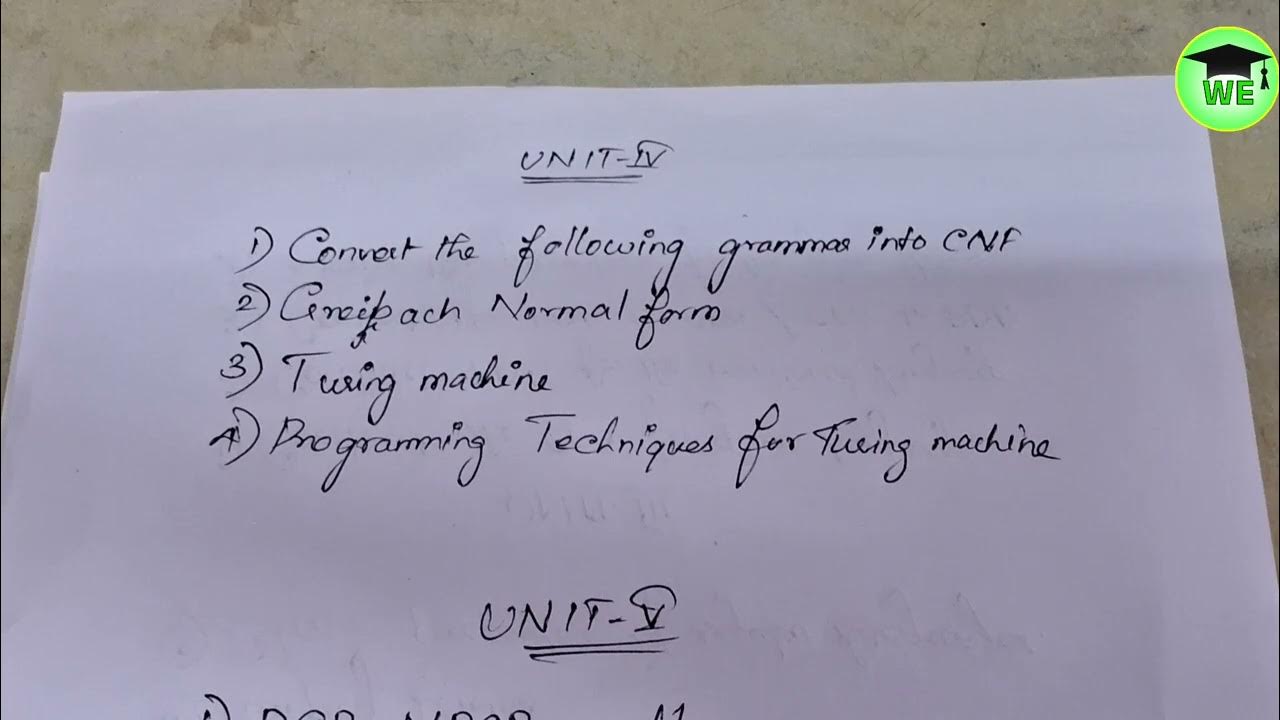 Theory of Computation Important Questions - YouTube